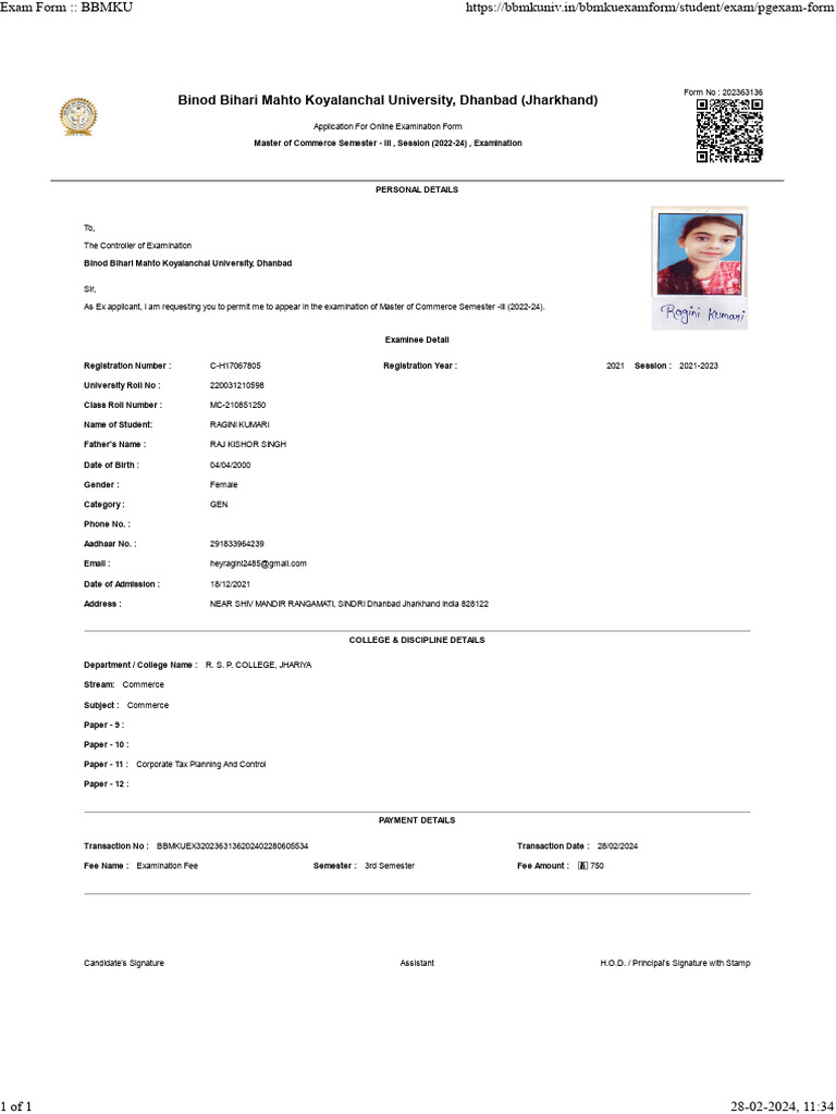 Binod Bihari Mahto Koyalanchal University, Dhanbad (Jharkhand) | Download Free PDF | Economies ...