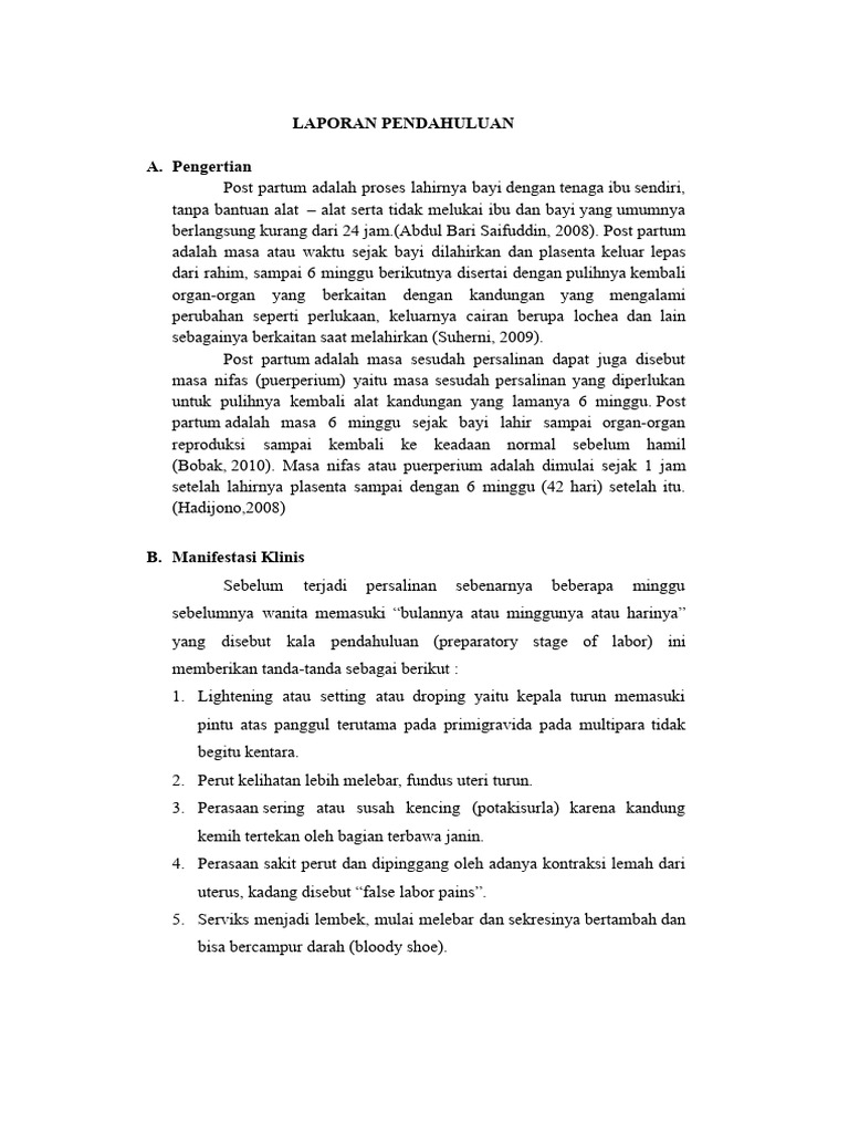 LP Post Partum Normal | PDF