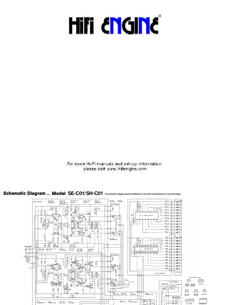 Hfe Technics Se-C01 Sh-c01 Schematic | PDF | Notation | Illustration