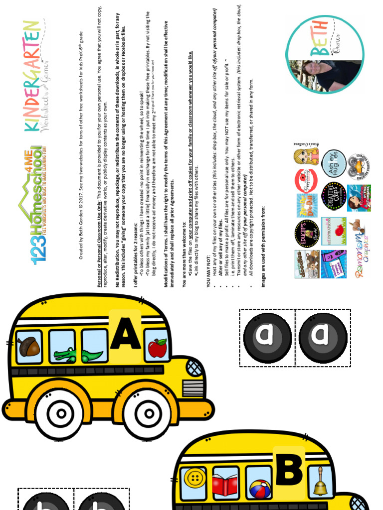 Prek School Bus Alphabet | PDF | Computer File | Download