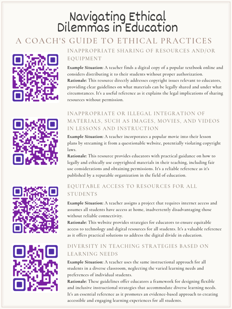 navigating ethical dilemmas in education | PDF