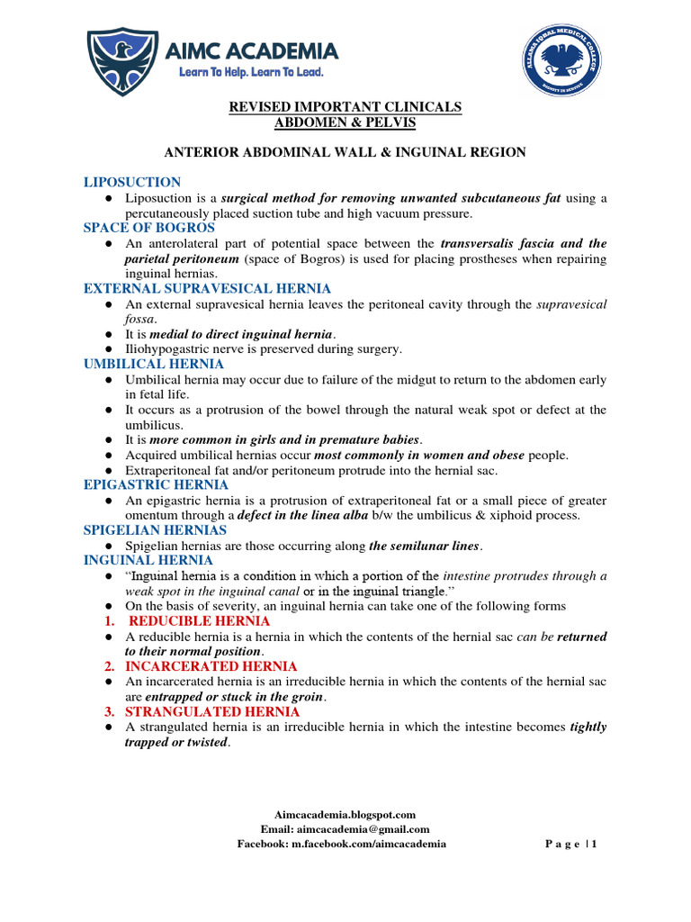 2nd Year All Clinicals AIMC Academia | PDF | Stomach | Peritoneum