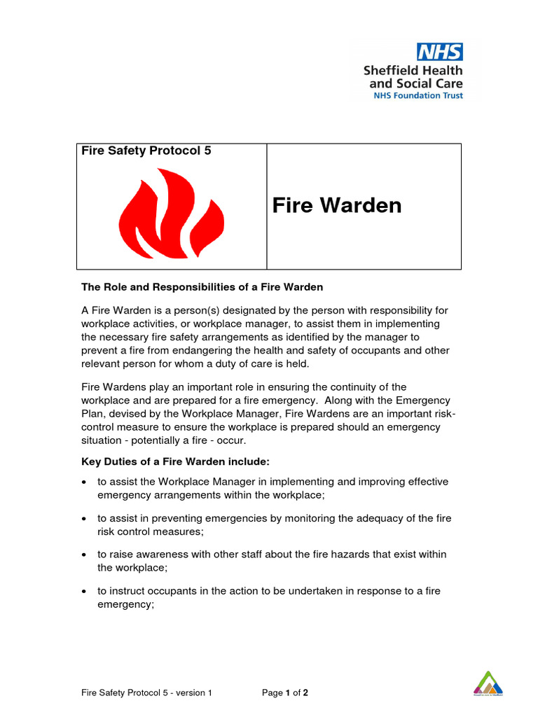 Fire Safety Protocol 05 - Fire Warden | PDF | Fire Safety | Firefighting