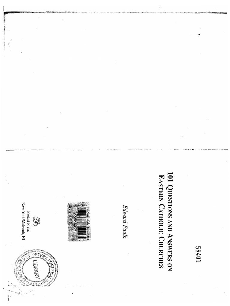 101 Questions Eastern Catholic Churches | PDF