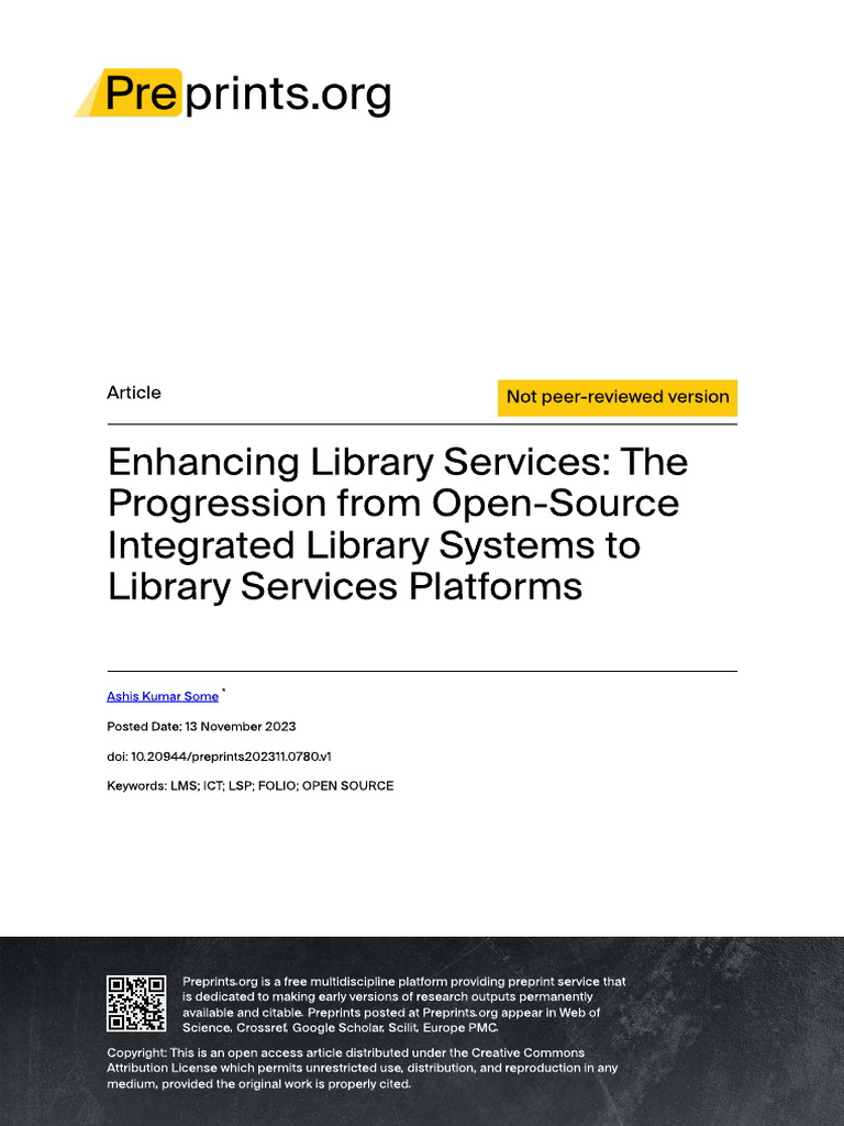 Enhancing_Library_Services_The_Progression_from_Op | PDF | Libraries | Cloud Computing