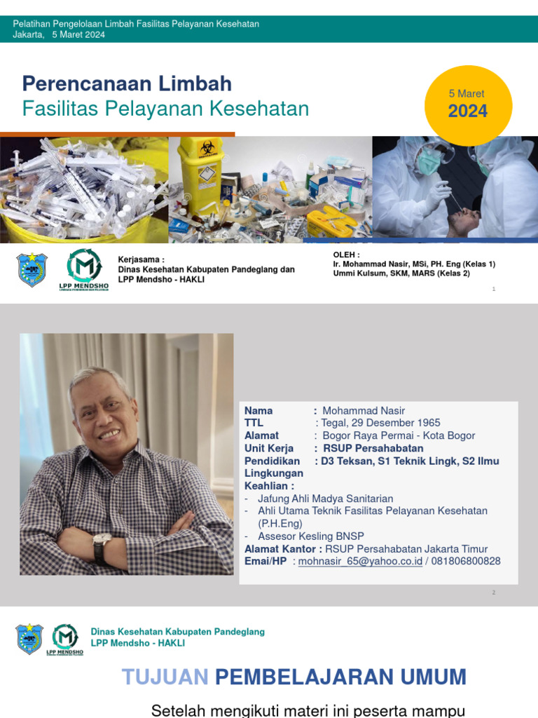 Perencanaan Pengelolaan Limbah Fasyankes | PDF