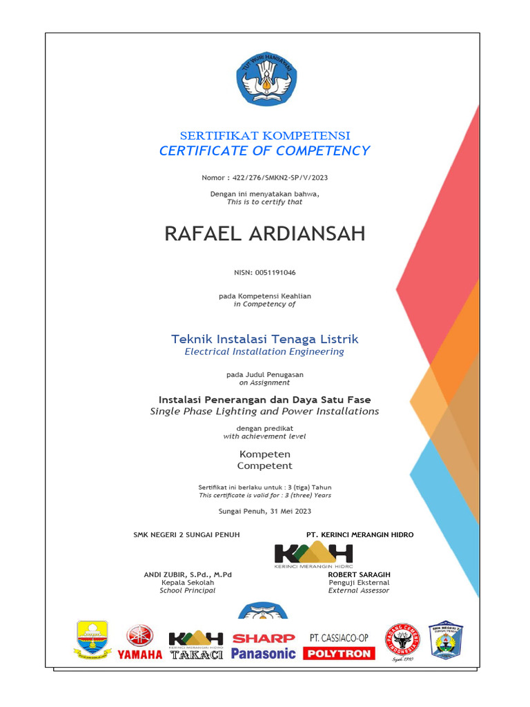 Sertifikat Kompetensi | PDF