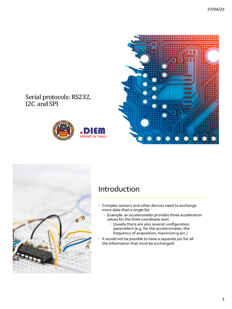 Serial Protocols: RS232, I2C, SPI | PDF | Computer Engineering | Physical Layer Protocols