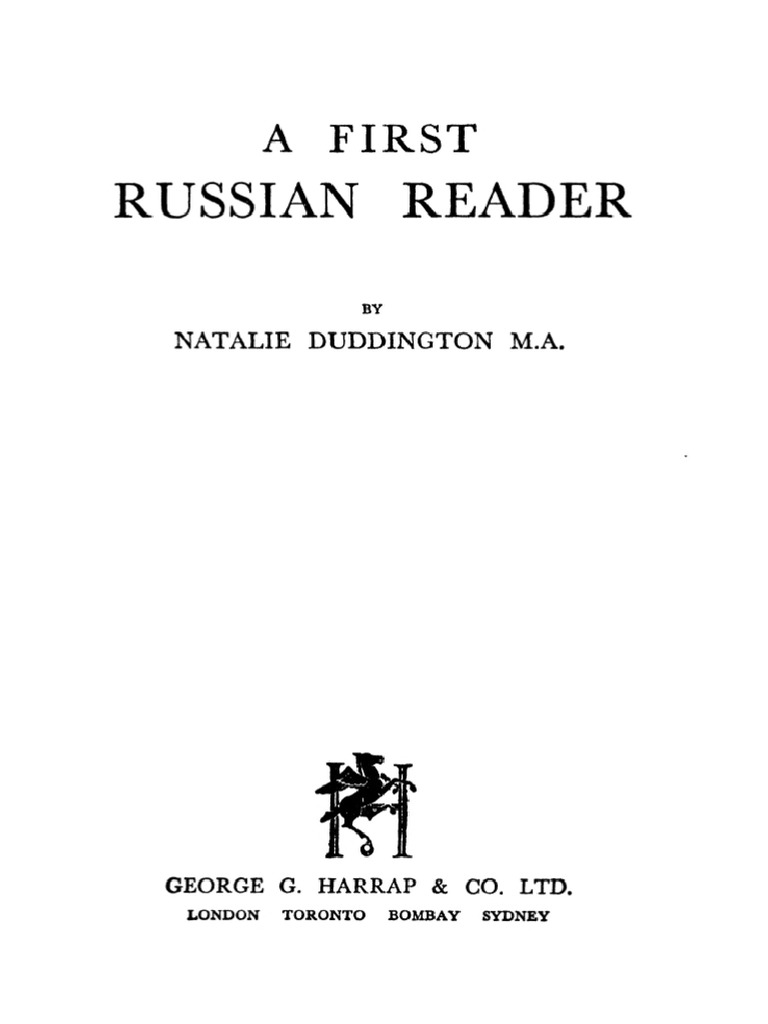 A First Russian Reader | PDF