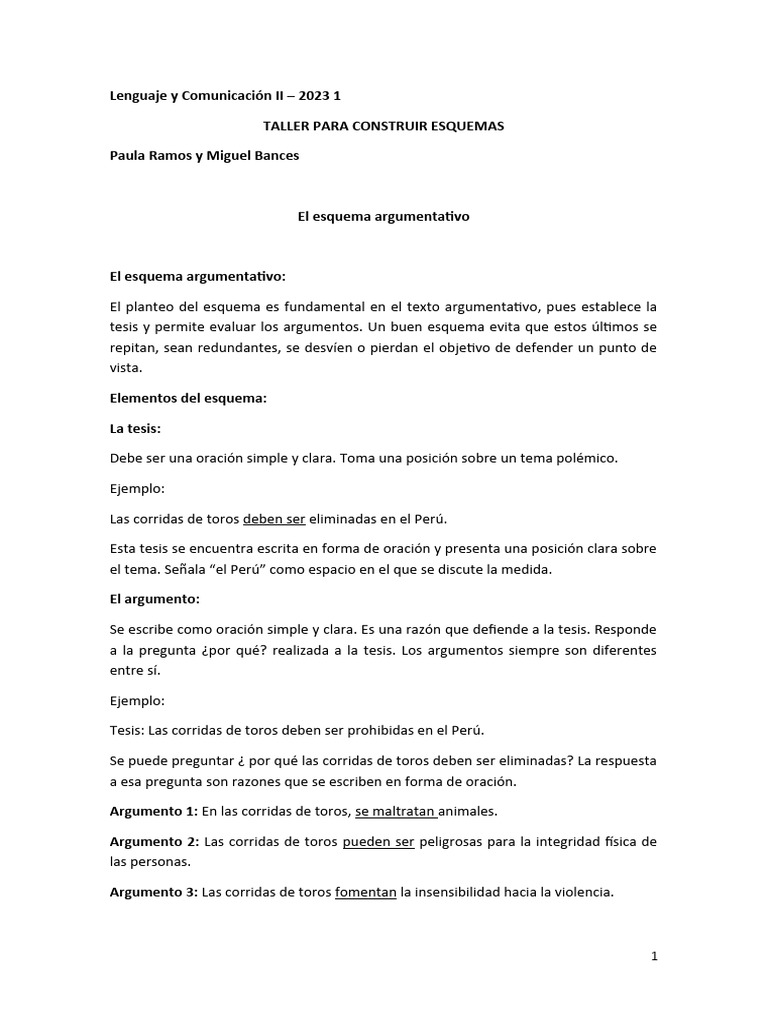 Ejercicios de Esquema | PDF