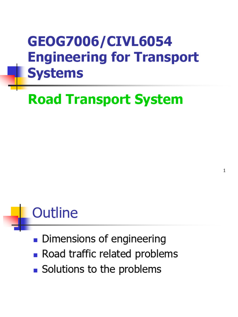 CH 3 (Lectures 4-5) | PDF | Traffic | Road