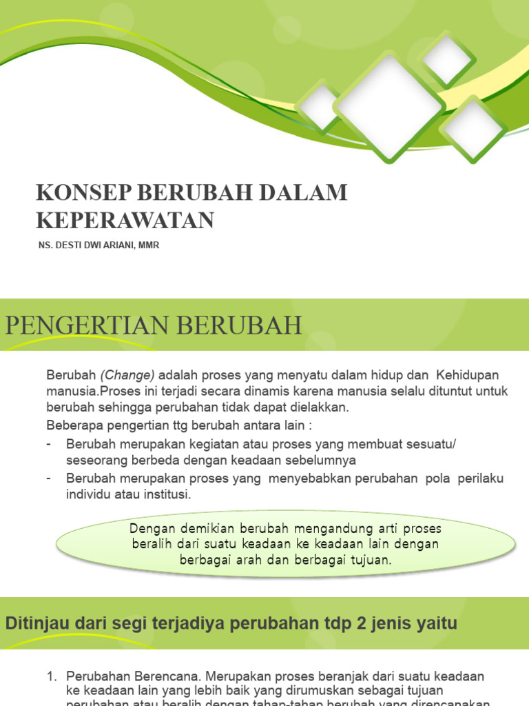 Konsep Berubah Dalam Keperawatan | PDF