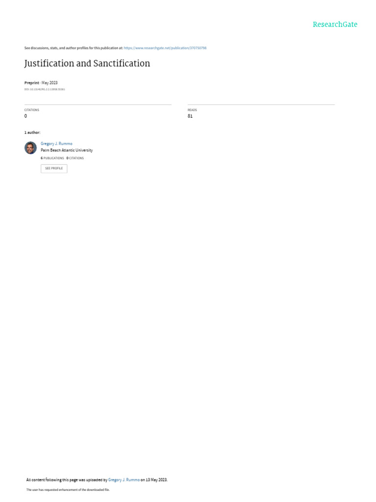 Justification and Sanctification | PDF | Justification (Theology ...