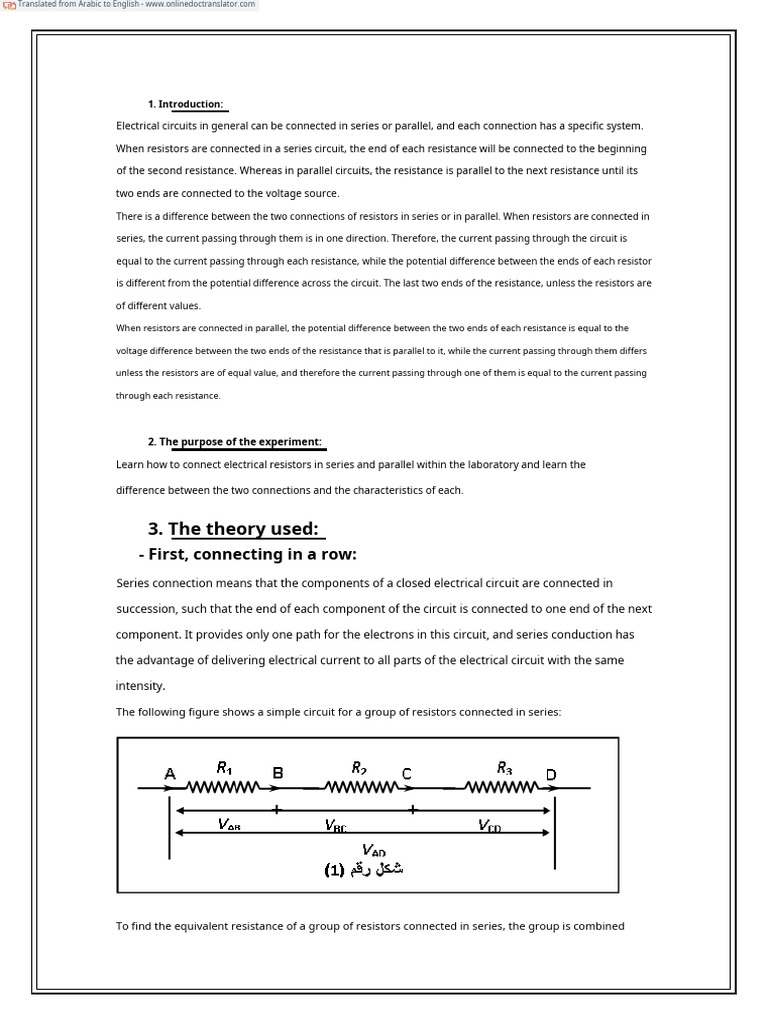 Docx - Ar.en | PDF | Series And Parallel Circuits | V