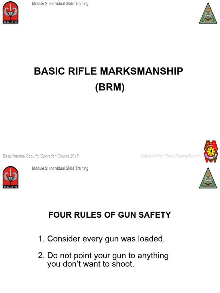 Pp Module 2.7 Rifle Marksmanship Training | PDF | Shooting | Flight