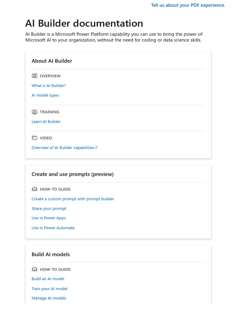 AI Builder Guide for Business Users | PDF | Artificial Intelligence ...