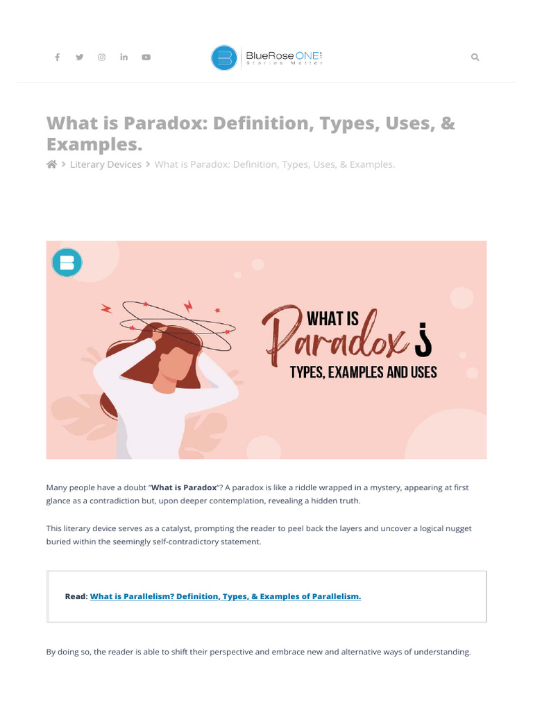 What is Paradox: Definition, Types, Uses, & e.g.… | PDF | Paradox | Contradiction