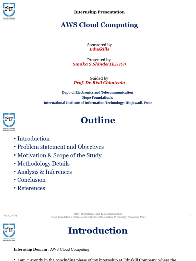 Te63 Internship Review | PDF | Cloud Computing | Computing