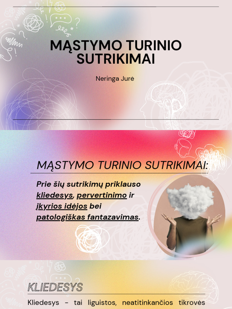 Mąstymo Sutrikimai | PDF