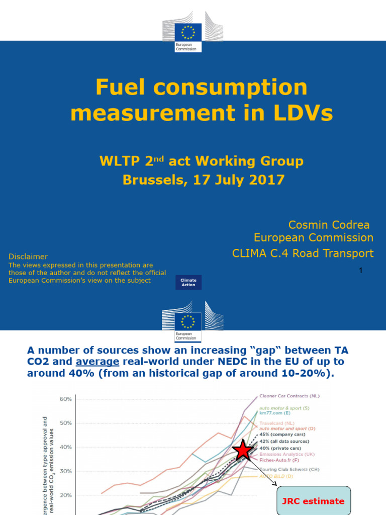 Fuel Consumption Measurement in LDVS: WLTP 2 Act Working Group Brussels ...