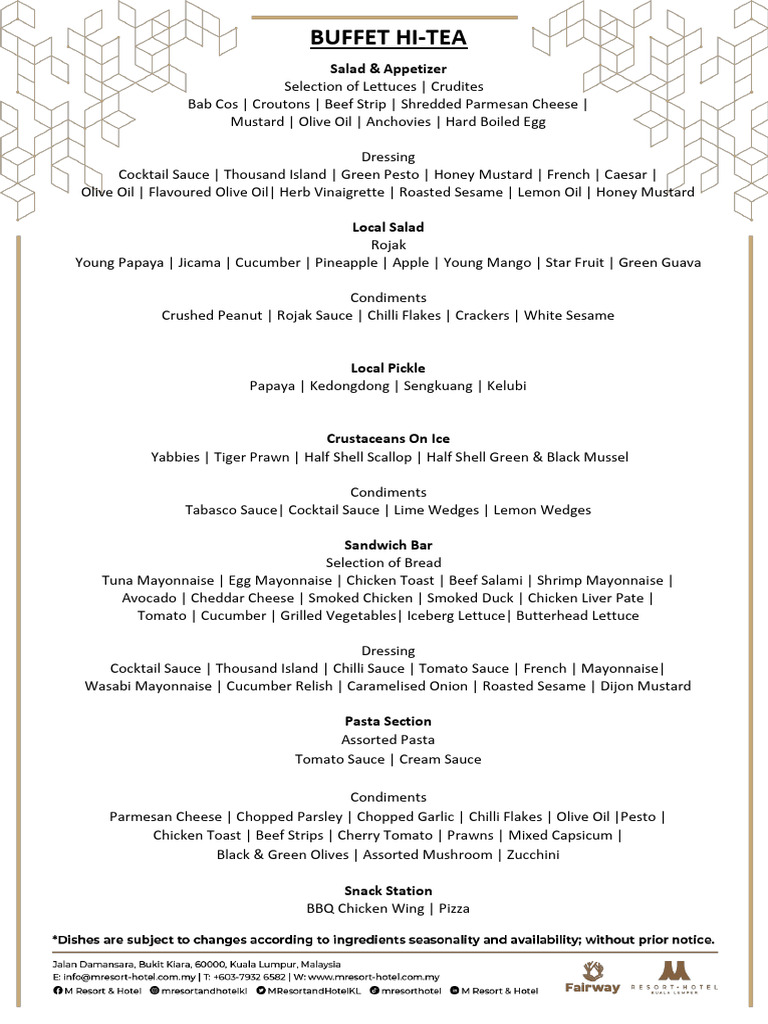 BUFFET-HI-TEA | PDF | Sauce | Cooking