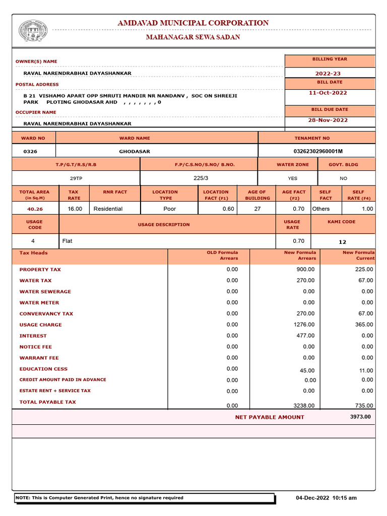 Z00150 Scanned Tax Bill | PDF | Taxes | Money