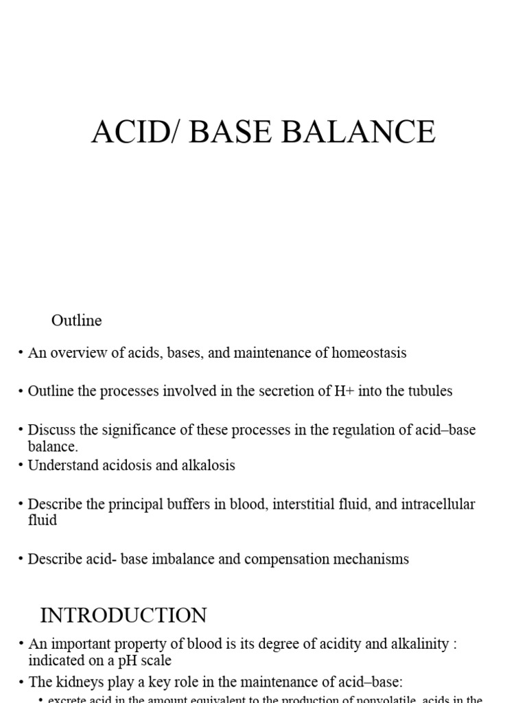 Physiology Acid Base Edited | PDF | Buffer Solution | Acid