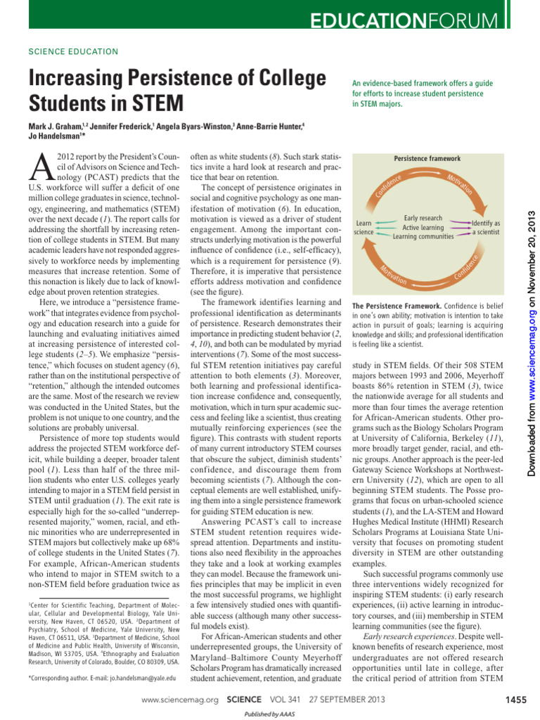 Science 2013 Graham 1455 6 | PDF | Science, Technology, Engineering, And Mathematics | Motivation