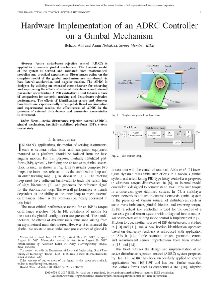Ahi 2017 | PDF | Rotation Around A Fixed Axis | Control Theory