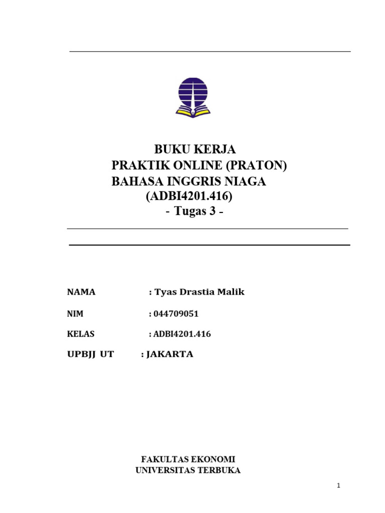 Tyas Drastia Malik 044709051 Tugas 3 Adbi4201 416 Pdf