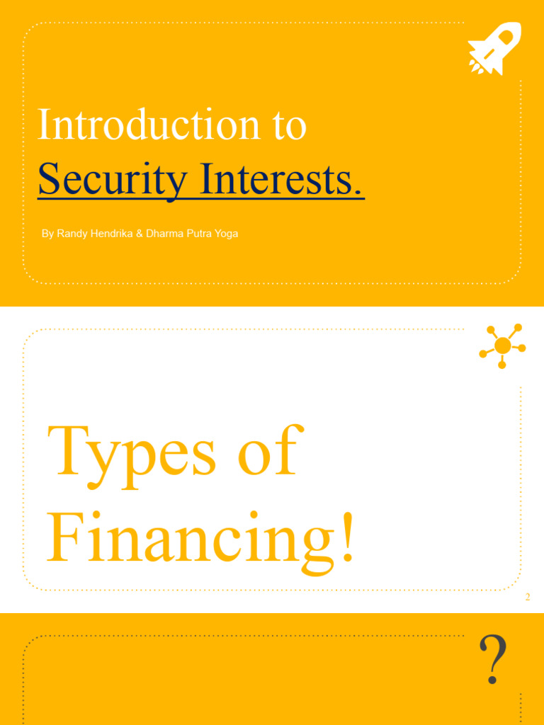 Understanding Security Interests in Financing | PDF | Security Interest ...