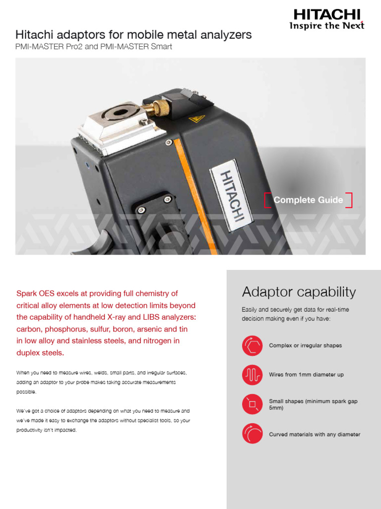 HHA Mobile OES Adaptor Brochure EN Updated | PDF | Pipe (Fluid ...