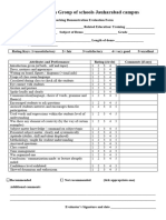 Microteaching Evaluation Form 1 | PDF