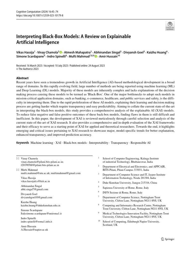 Interpreting Black Box Models: A Review On Explainable Artificial Intelligence | PDF ...