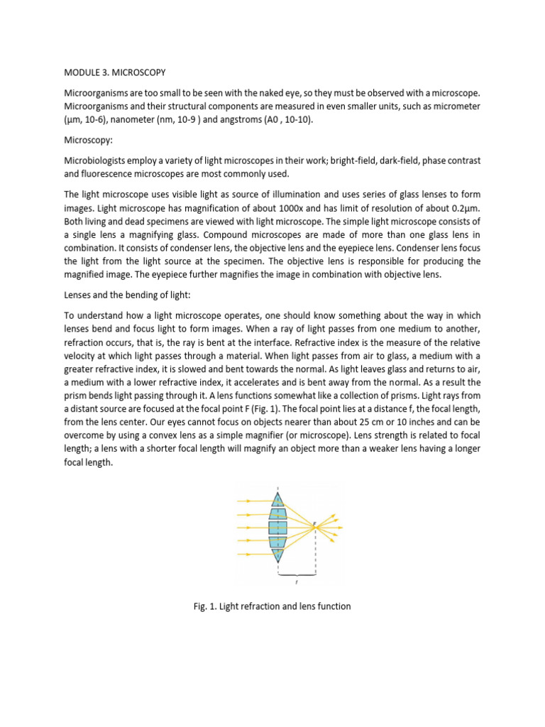 Mod 3 | PDF | Angular Resolution | Microscopy