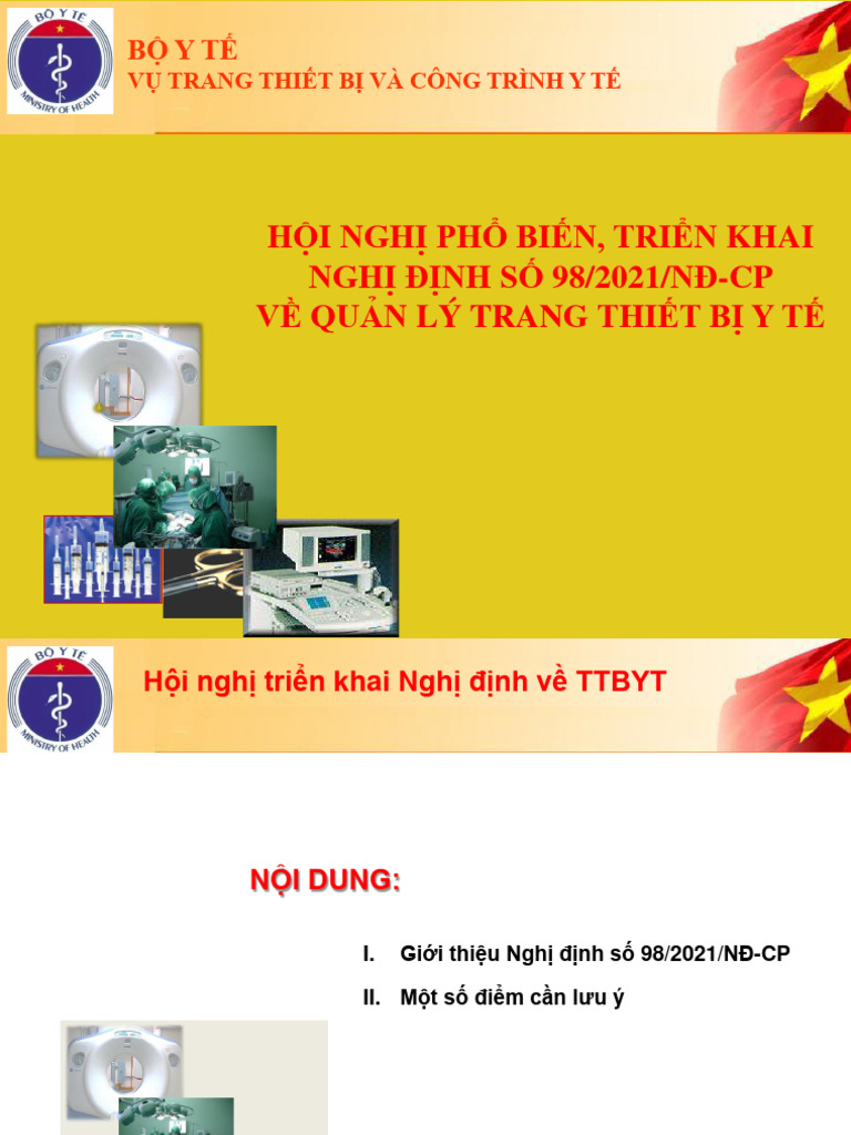 Nghị Định 98.2021.ND-CP Quan Ly Trang Thiet Bi y Te | PDF