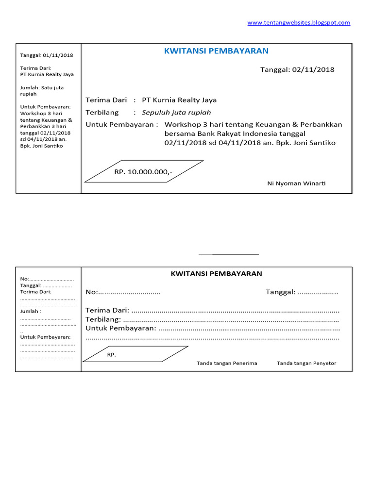 Kwitansi Ms Word | PDF