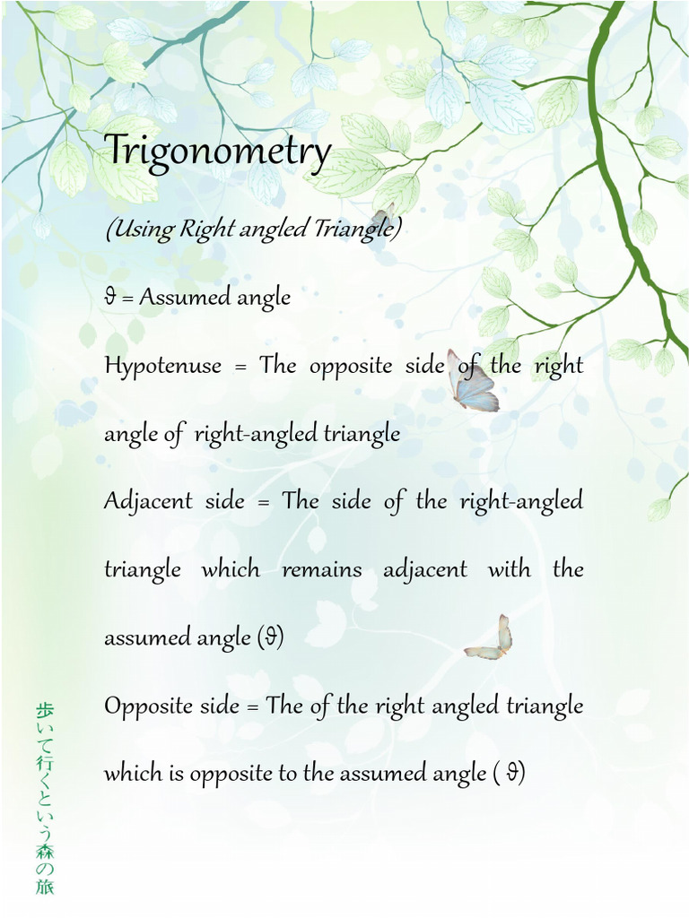 Trigonometry Formulas Guide | PDF | Trigonometric Functions | Trigonometry