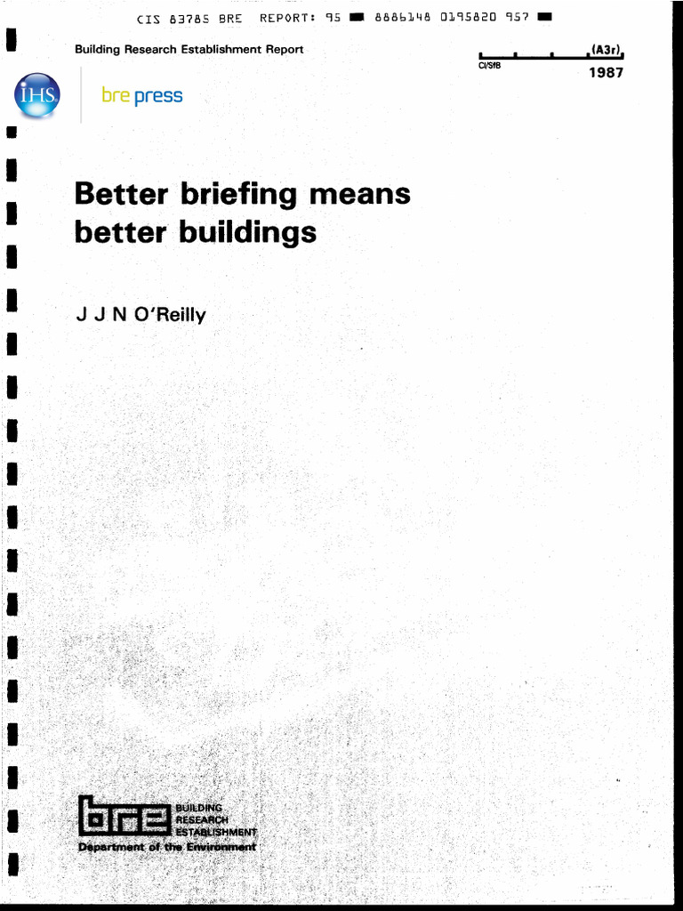 12 BRE REport 95. Better Briefing PDF | PDF