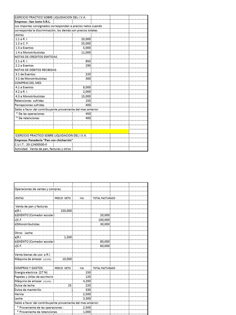 Ejercicios de IVA | PDF | Impuestos