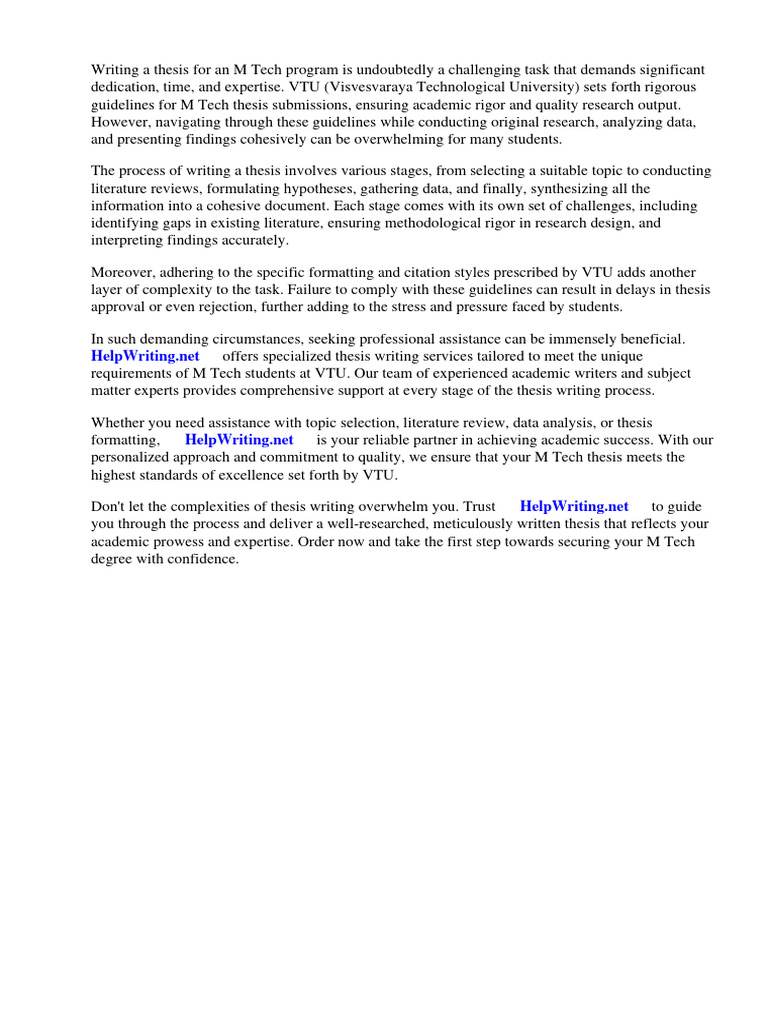 M Tech Thesis Guidelines Vtu | PDF | Concrete | Thesis