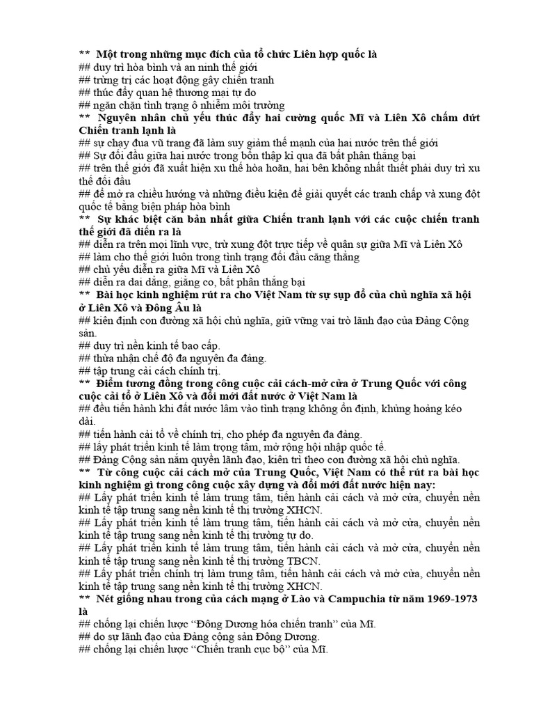 ĐỀ ÔN CUỐI KI 1 LS 12 1 | PDF