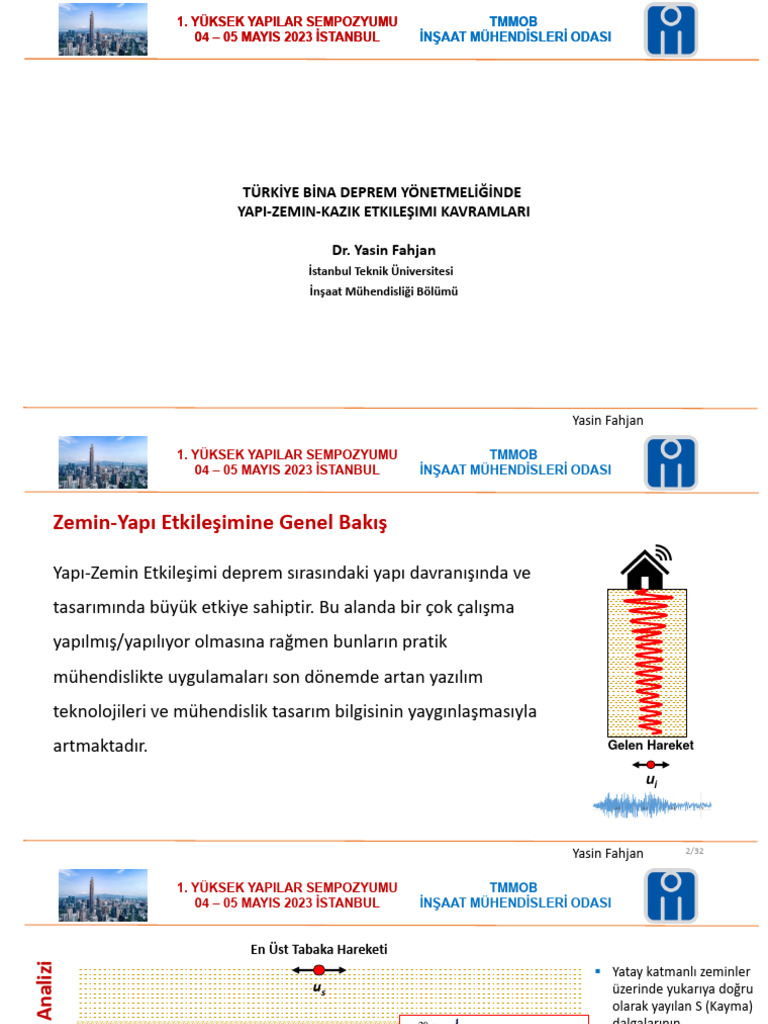 6b Yasin Fahjan Yuksek Bina Temelleri Ve Depremde Yapi Kazik Zemin ...