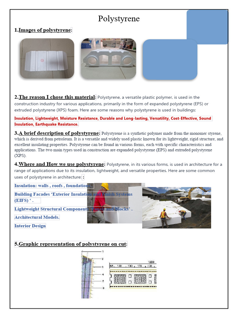 Polystyrene in Construction Applications | PDF