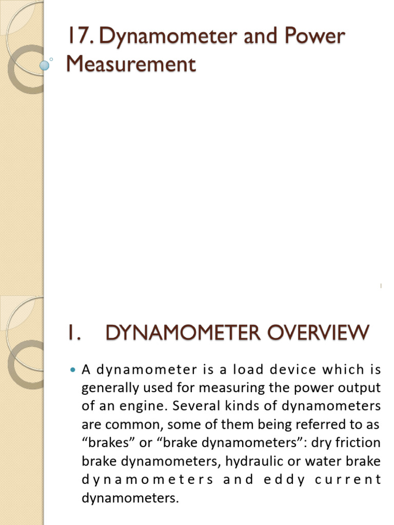 17 Dynamometer and Power Measurement | PDF | Brake | Physical Sciences