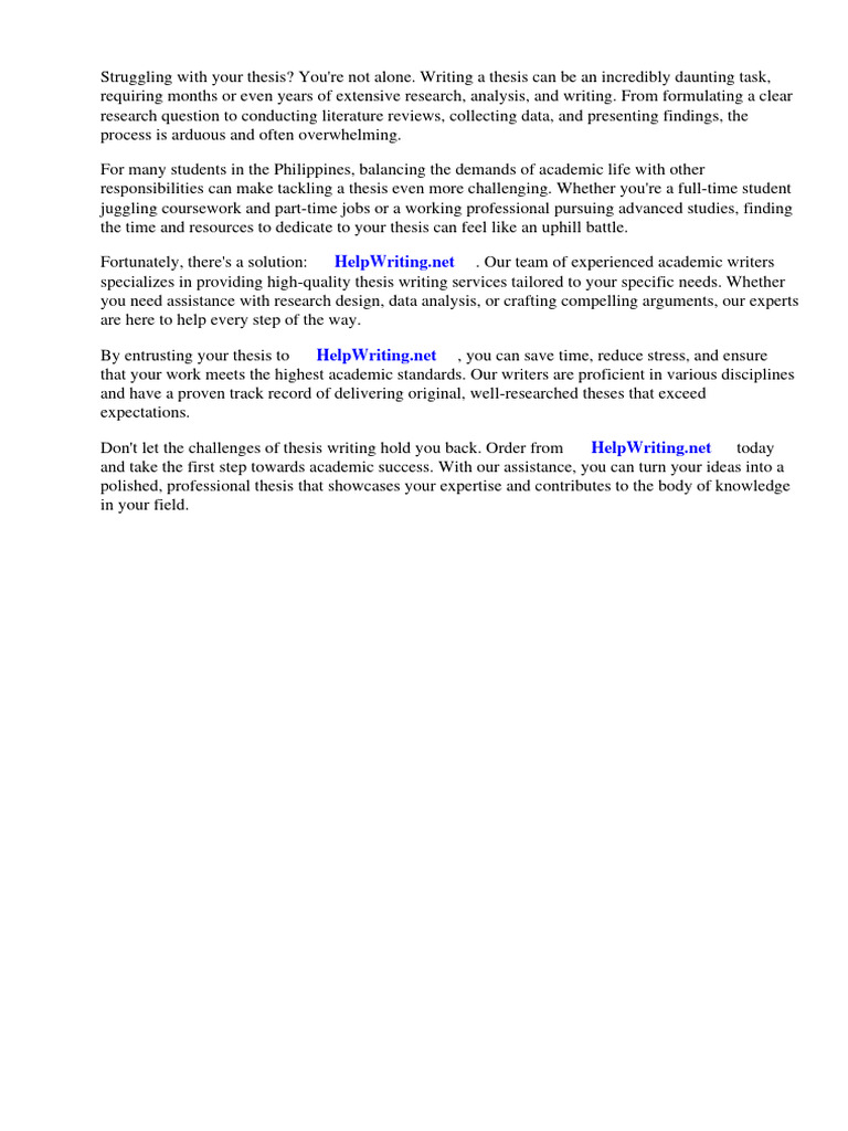 Thesis Philippines PDF | PDF | Thesis