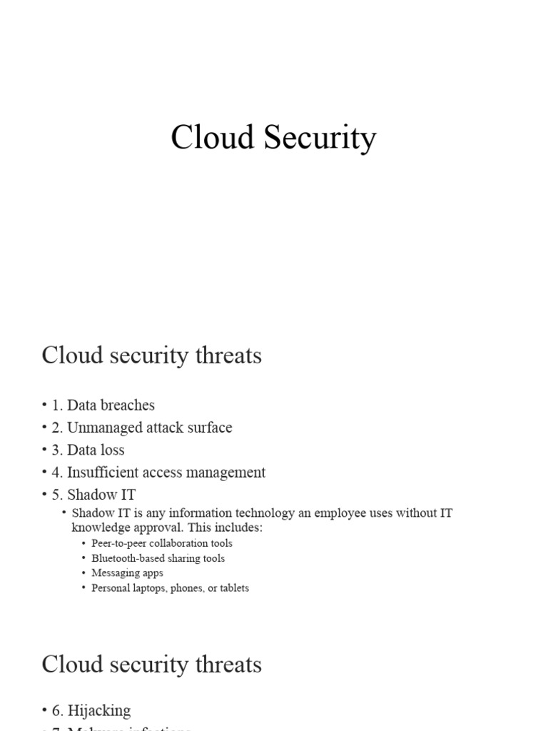 Cloud Security | PDF | Cloud Computing | Computer Network