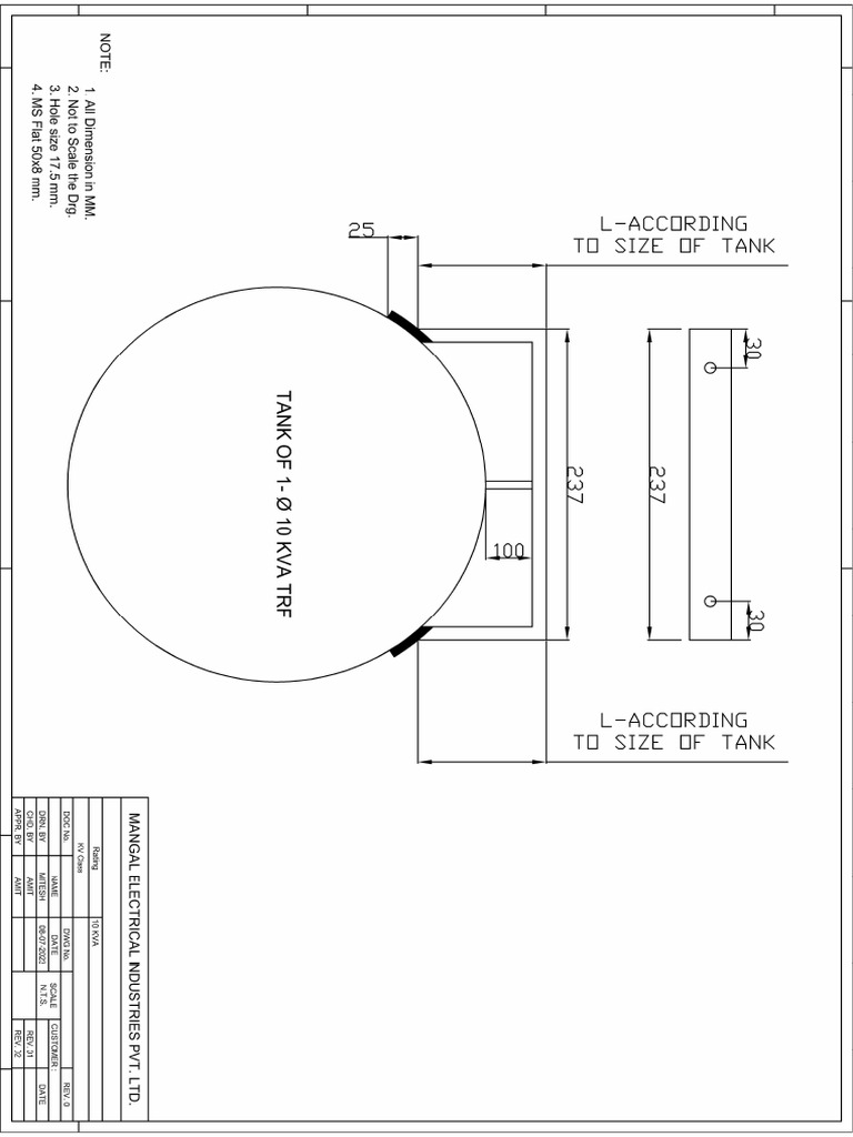 Tank and Clamp Arrengement Rev.-1 | PDF