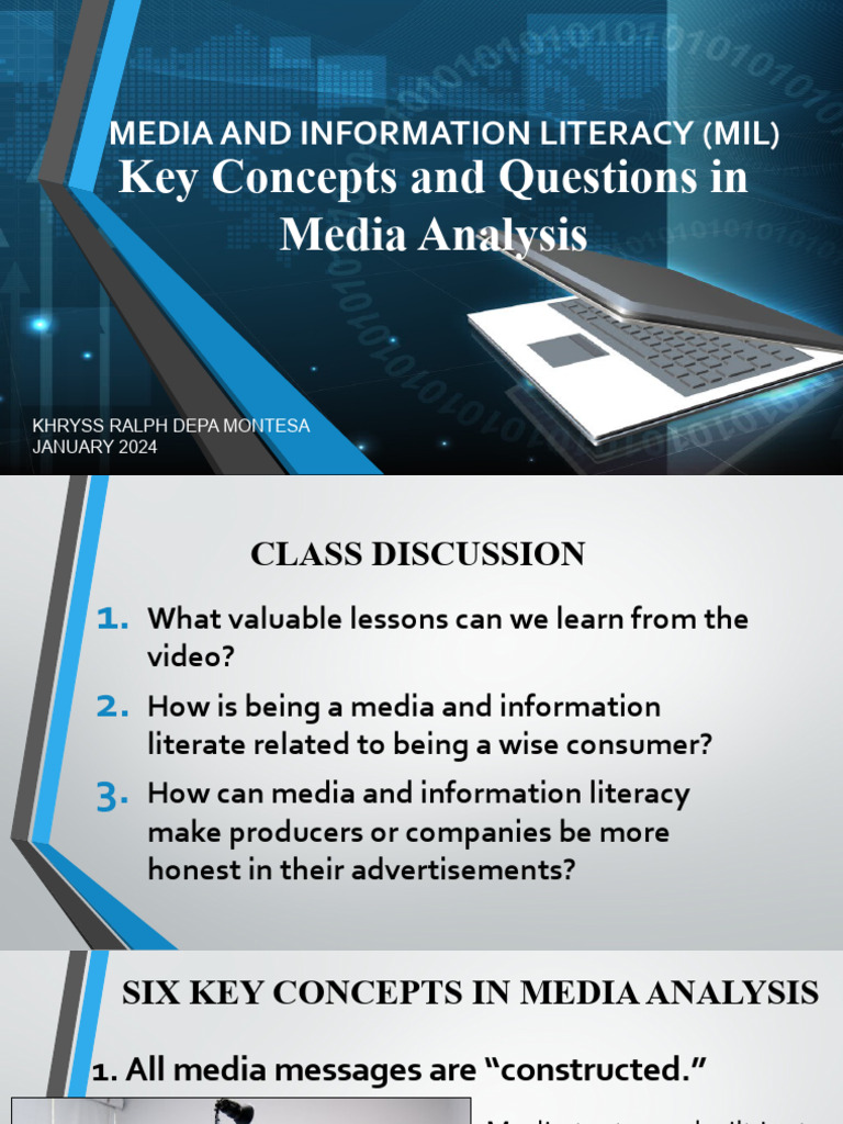 Key Concepts and Questions in Media Analysis | PDF | Attitude ...