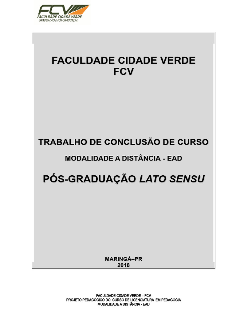 Artigo Gislaine - FCV | PDF